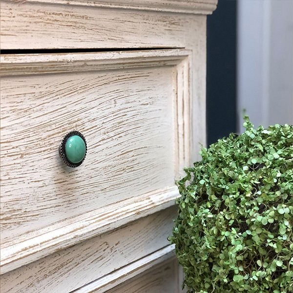 Puxador 3098 Sobrepor Ceramica Verde E Metal Venus UNICO